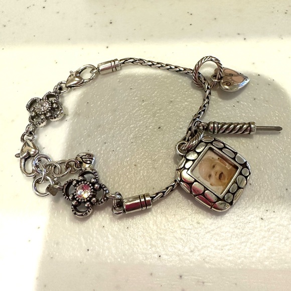 Brighton | Jewelry | New Brighton Baby Girl Photo Charm Bracelet Double ...